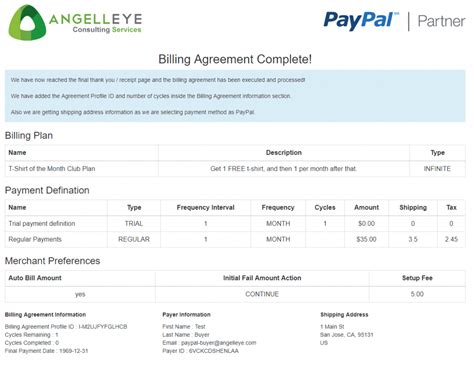 Paypal Checkout Php Rest Api Billing Plan Agreement Demo Kit Angelleye