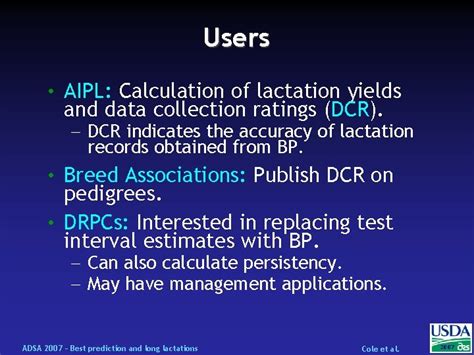 Estimation Of Yields For Long Lactations Using Best
