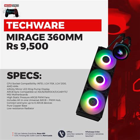 Tecware Mirage 360 Aio Argb Liquid Cooling Fan Mediaspace