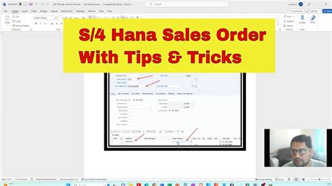 Sap Sd Sales Order S4 Hana Youtube