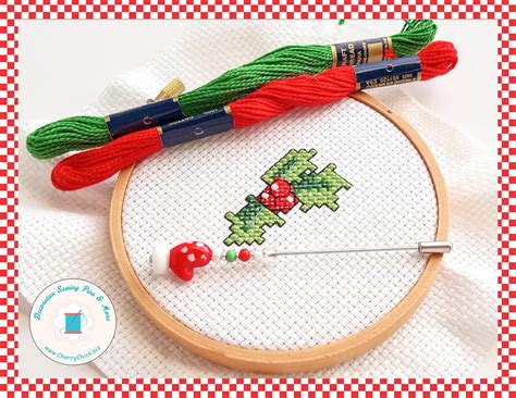 Mitten Counting Pin Christmas Counting Pin T For Cross Stitchers