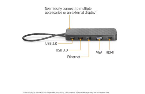 Hp Spectre Usb C Travel Dock Wired Usb Gen Gen Type C Black Sr Aa Abb Buy