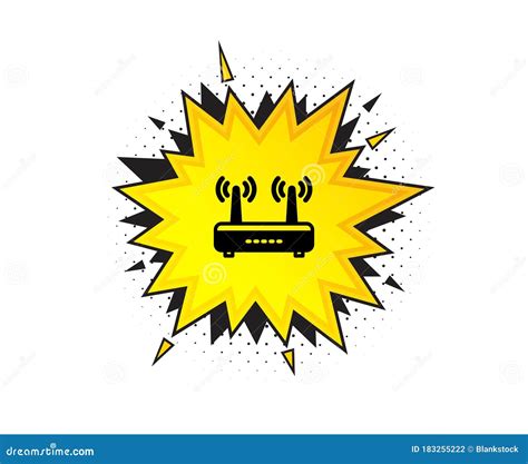 Wifi Router Icon Computer Component Sign Internet Symbol Vector Stock Vector Illustration