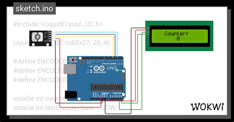 Rotary Encoder Wokwi Esp32 Stm32 Arduino Simulator