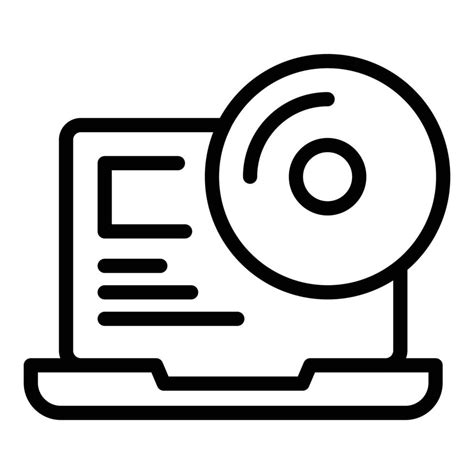 Cd Software Icon Outline Vector Build Work 15220731 Vector Art At Vecteezy