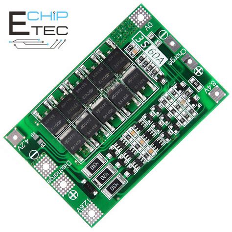3s 126 V 60a 18650 Batería De Litio Li Ion Placa De Protección Bms Con
