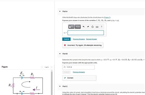 Solved Write Kirchhoffs Loop Rule Clockwise For The
