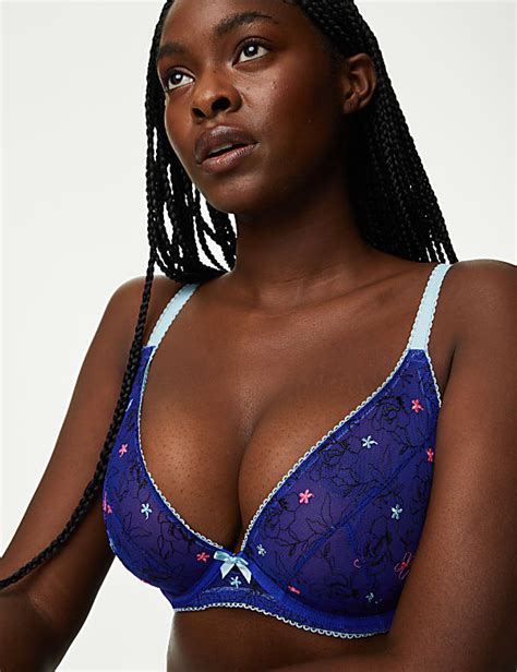 Buy Carissa Embroidery Wired Plunge Bra A E At Marks And Spencer