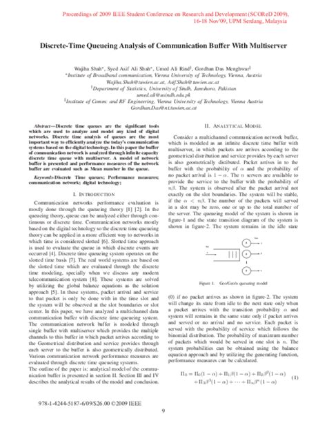 Pdf Discrete Time Queueing Analysis Of Communication Buffer With