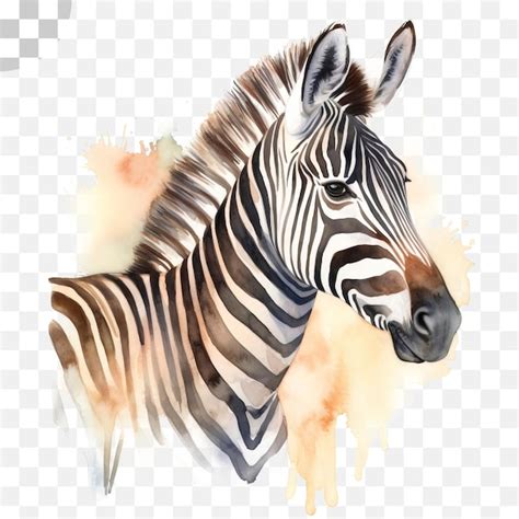 Una Pintura De Acuarela De Una Cebra Hd Png Descargar Archivo PSD