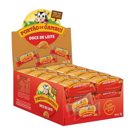 Doce De Leite Portão De Cambuí Caixa 1Kg 40 Unidades