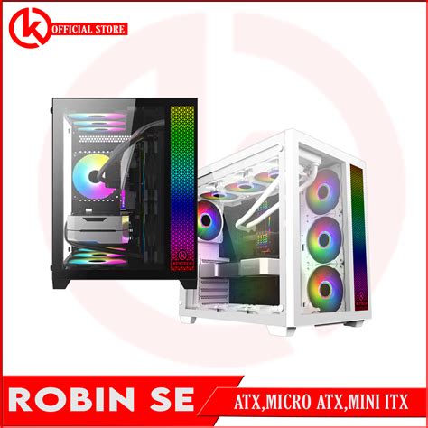 Keytech Robin Se Dual Chamber Case Atx Micro Atx Mini Itx Desktop Pc Case Rgb Gaming Pc Case