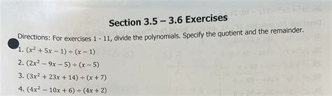 Solved Section 3 5 3 6 ﻿exercisesdirections For Exercises