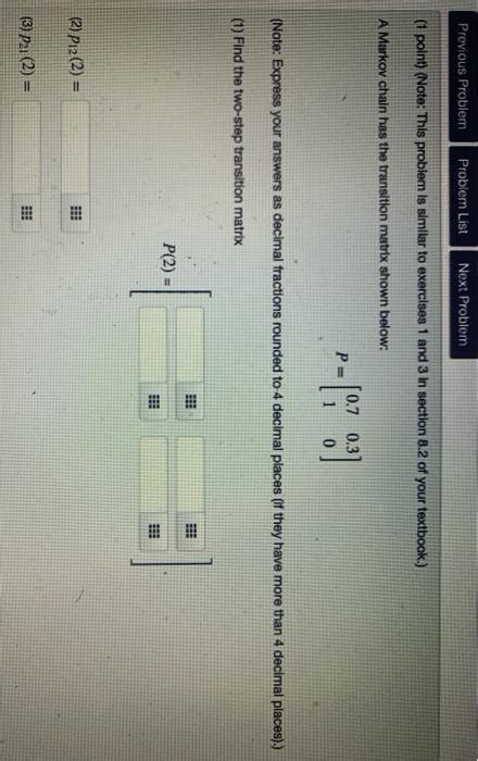 Solved Previous Problem Problem List Next Problem 1 Point