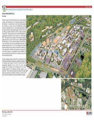 Tcc Main Campus Master Plan Tallahassee Community College