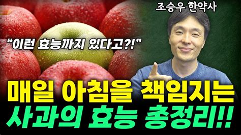 구강 건강까지 책임지는 사과 건강을 책임지는 사과 한 알 매일 드셔보세요 조승우 한약사 Youtube