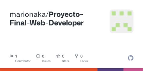 Github Marionaka Proyecto Final Web Developer