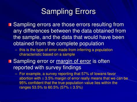 Sampling Error