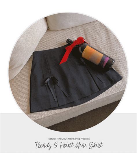 2color 소소 리본 스커트 미니기장감에 리본으로 포인트 준 스커트 에이블리