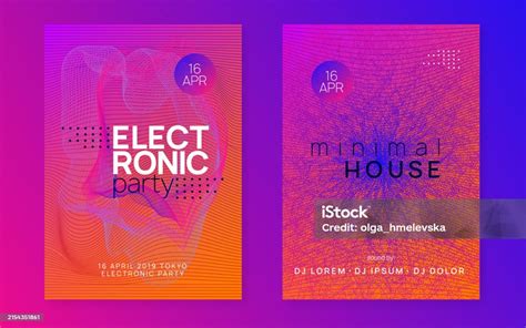 Edm 세트 댄스 트랜스 그래픽 나이트 클럽 디자인 핑크 파티 배너입니다 전기 커버 블루 페스트 매거진 나이트 클럽 비트