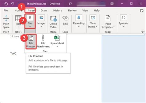 how to insert a word document into onenote notes