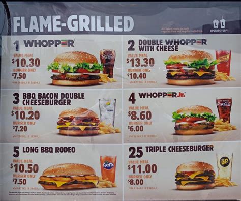 Burger King Nz Menu Prices