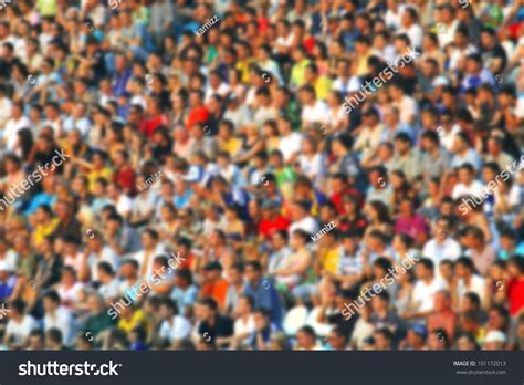 Blurred Crowd Of Spectators At The Stadium Stock Photo 101172013
