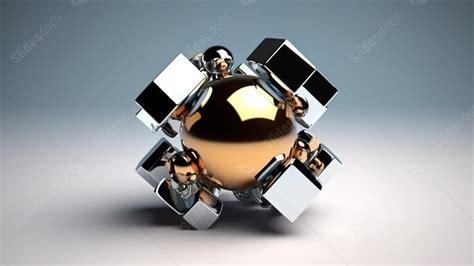 Splash Of Geometric Shapes Variably Sized 3d Cubes Powerpoint Background For Free Download