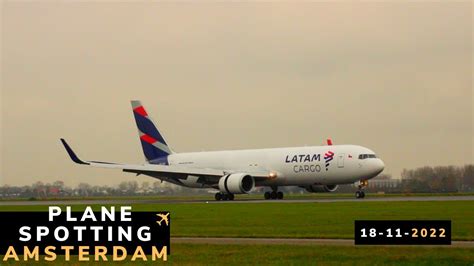 Amsterdam Schiphol Plane Spotting Landings Rwy 18r Youtube