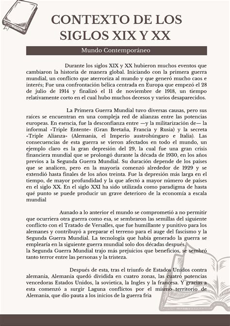Mundo contemporáneo Actividad 12 completa Mundo Contemporáneo