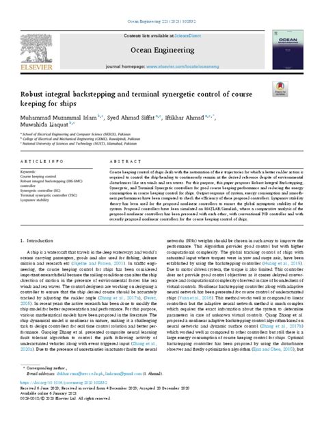 robust integral backstepping and terminal synergetic control of course