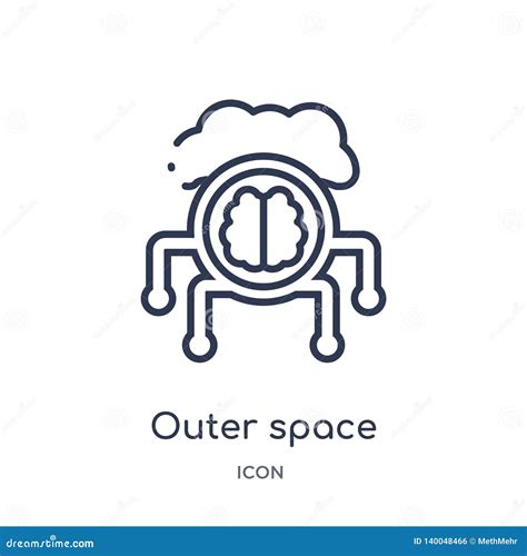 Linear Outer Space Icon From Artificial Intellegence And Future Technology Outline Collection
