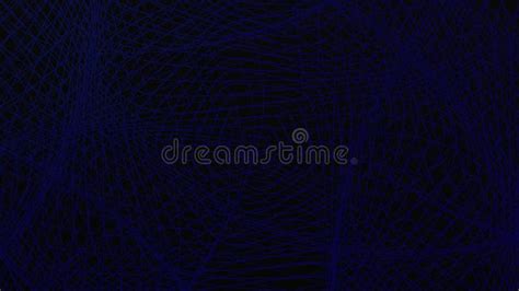 Black Background With Blue Polygon Lines Rotating Repeatedly In A