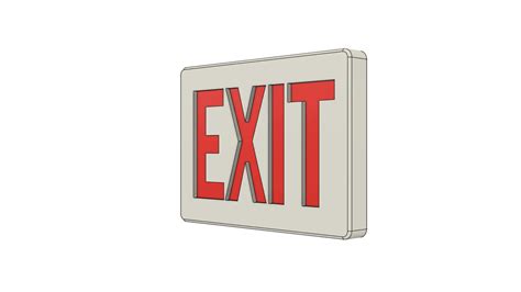 1 10 Scale Exit Sign Stl For 3d Printing Etsy