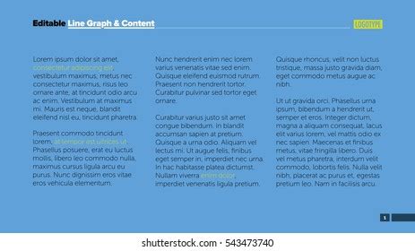 Three Columns Text Slide Template Stock Vector Royalty Free 543473740
