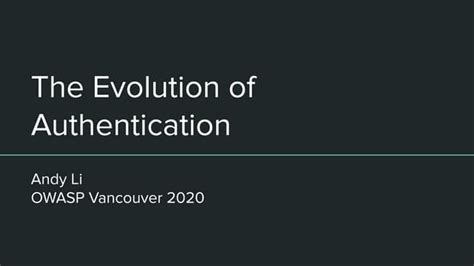 2020 08theevolutionofauthenticationpdf