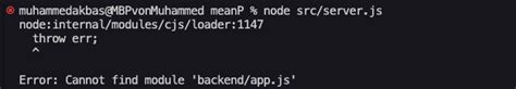 Angular Need Running Node In A File Getting A Throw Err Express