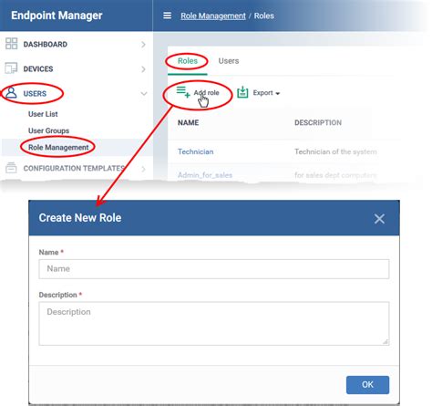 how to create a new role with custom permissions and assign it to users