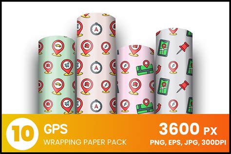 Gps Wrapping Paper Graphic By Fromporto · Creative Fabrica