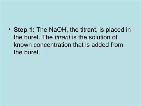 Acid Base Titration Calculations PPT