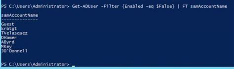 Find Disabled Active Directory User Accounts