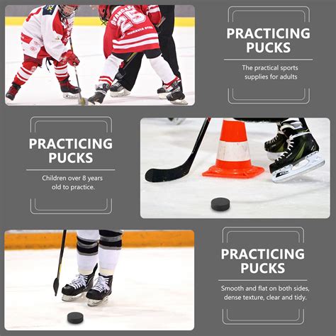 9pcs Classic Ice Hockey Pucks Black Sports Puck Fo Vicedeal