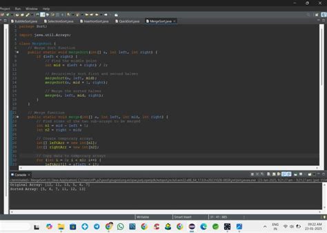 Java Mergesort Sortingalgorithms Programming Codingtips