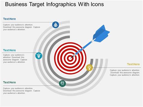 Al Business Target Infographics With Icons Flat Powerpoint Design PowerPoint Slide