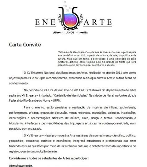 Carta Convite Modelo Uk