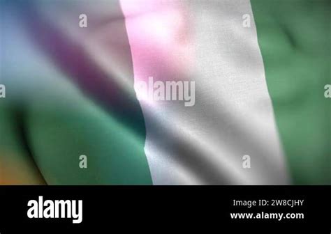 International Flag Of Nigeria Nigeria Flag Seamless Closeup Waving