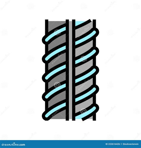 Metallic Rebar Color Icon Vector Illustration Stock Vector