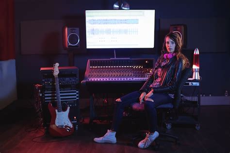 Free Photo Portrait Of Female Audio Engineer