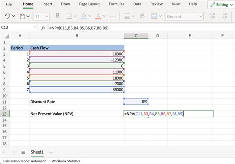 How To Calculate Expected Npv In Excel Printable Templates Free