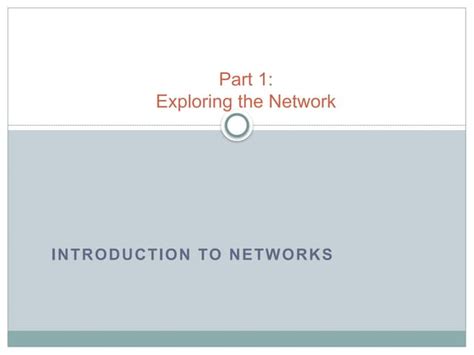 the changing networking environment in todays life | PPT